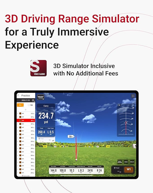 SC4 PRO Golf Launch Monitor + Driving Range Simulator – Voice Caddie